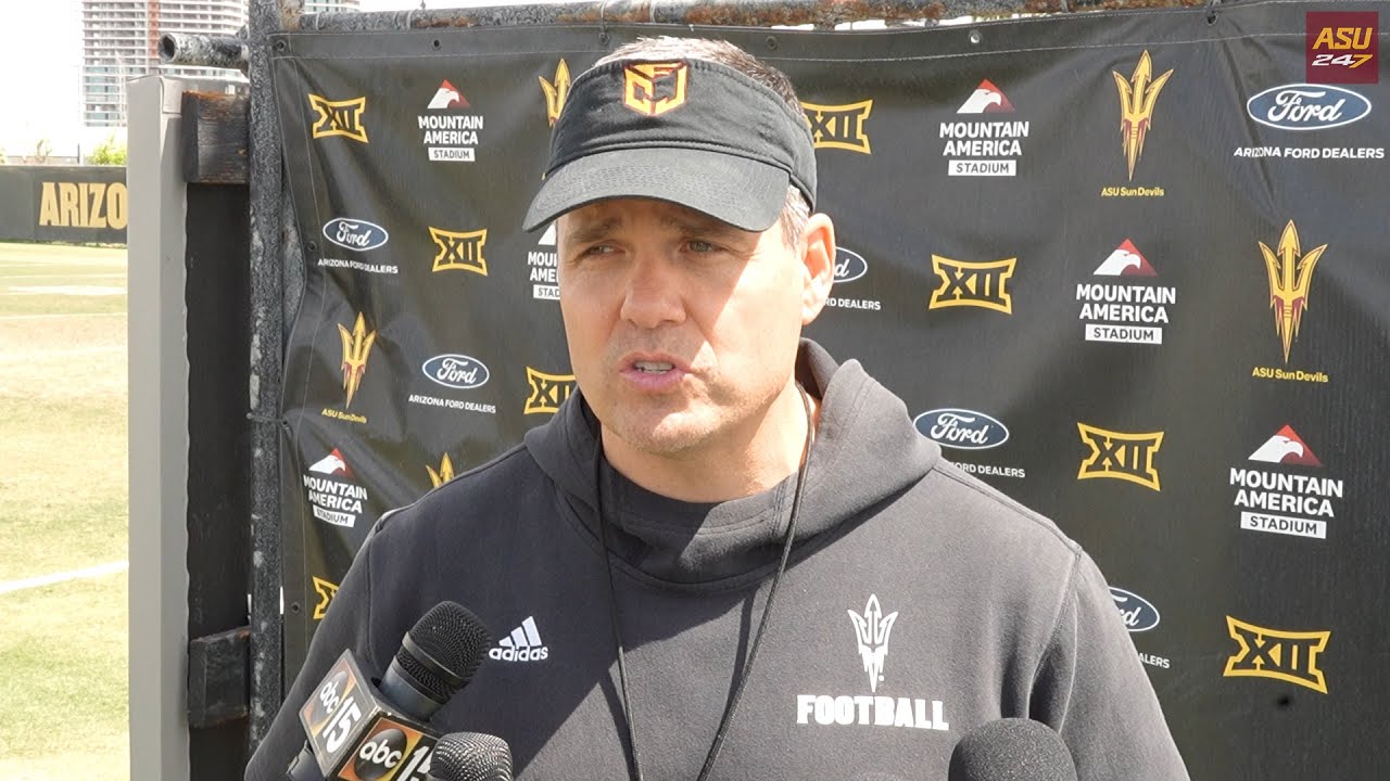 Brian Ward following ASU's Thursday practice (4/3/2025) - YouTube