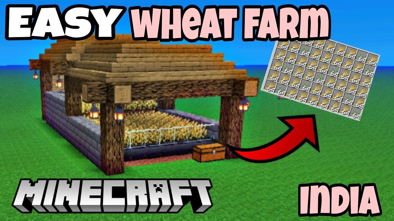 Minecraft 1.20 Easy Auto Wheat Farm Tutorial In Hindi [H Spot] - YouTube