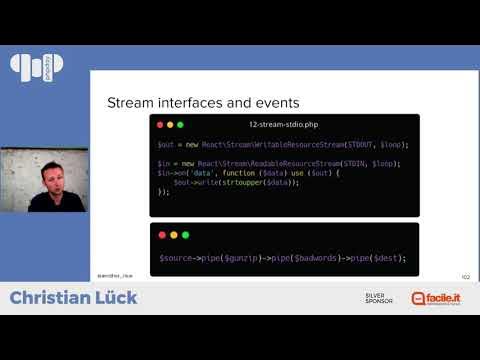 Getting started with ReactPHP Pushing real-time data to the browser - Christian Lück - phpday ...
