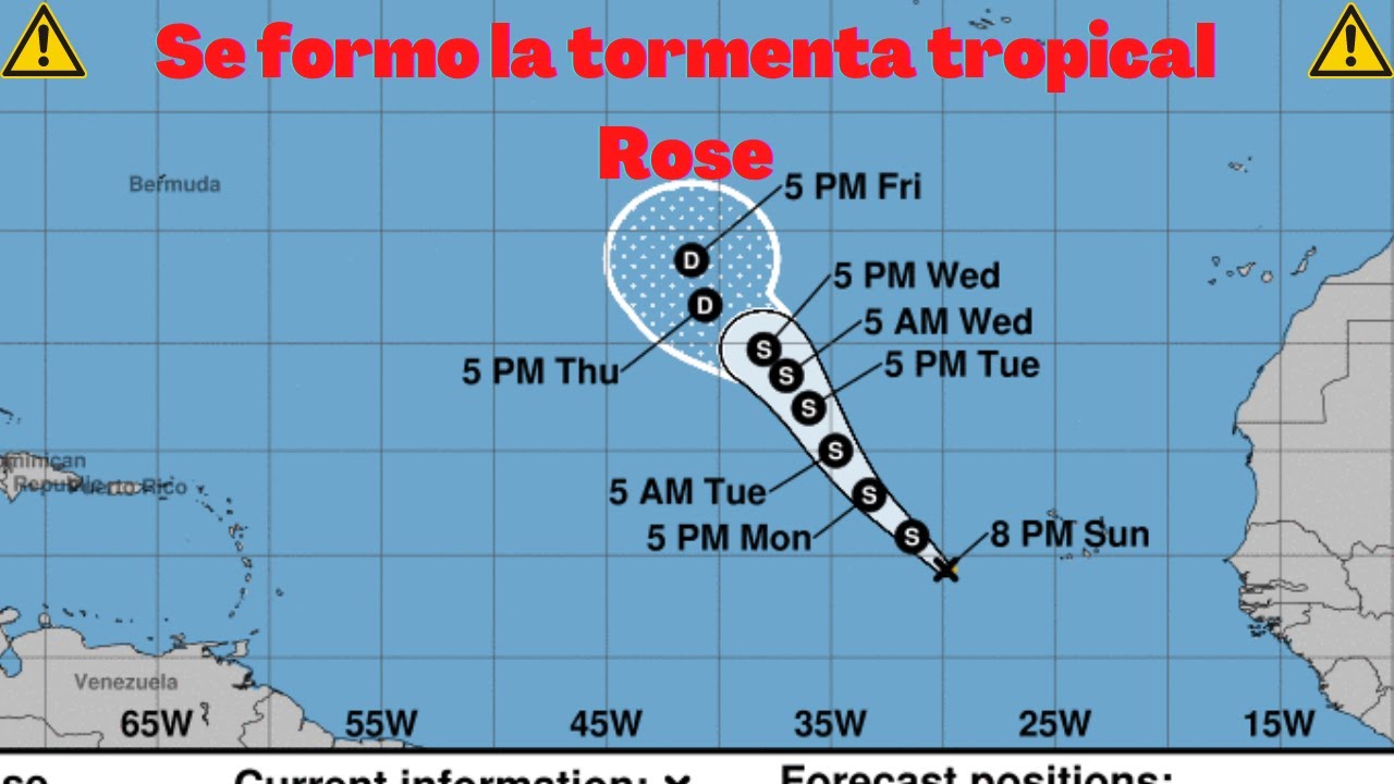 Se formo la tormenta tropical rose - YouTube