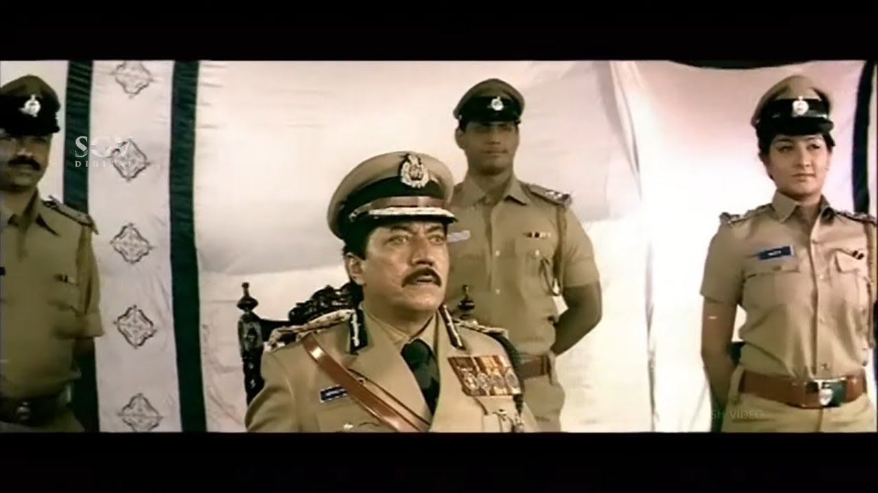 Sudeep Dynamic Reply To Commissioner | Devaraj | Best Scenes of Veera ...