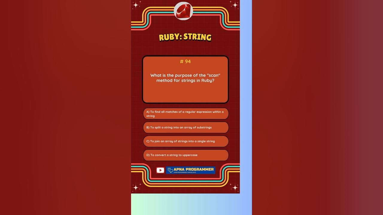 Quiz 94: Master Ruby Programming in 30 Seconds! #quiz #ruby #shorts #codingfacts - YouTube