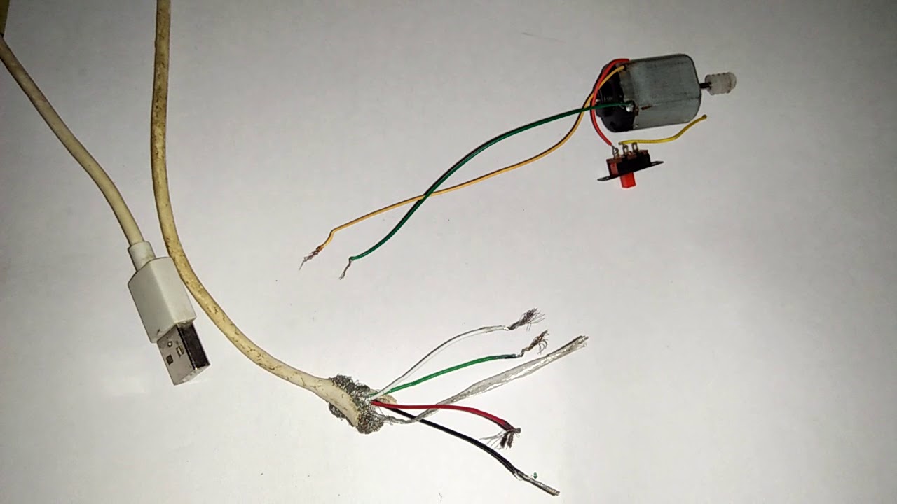 How to run a mini motor using usb cable - YouTube