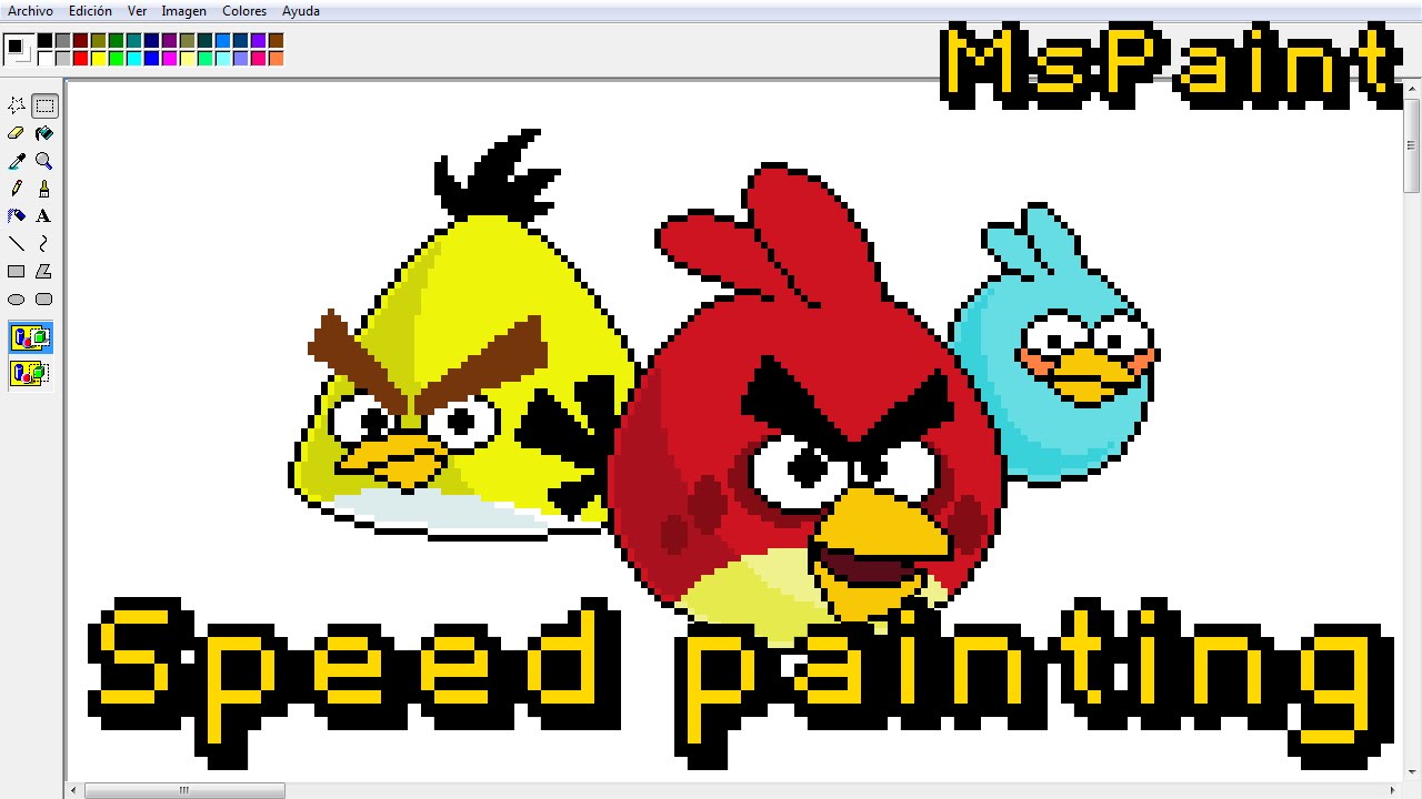 Angry Birds | Speed Painting | MsPaint | PainterBits - YouTube