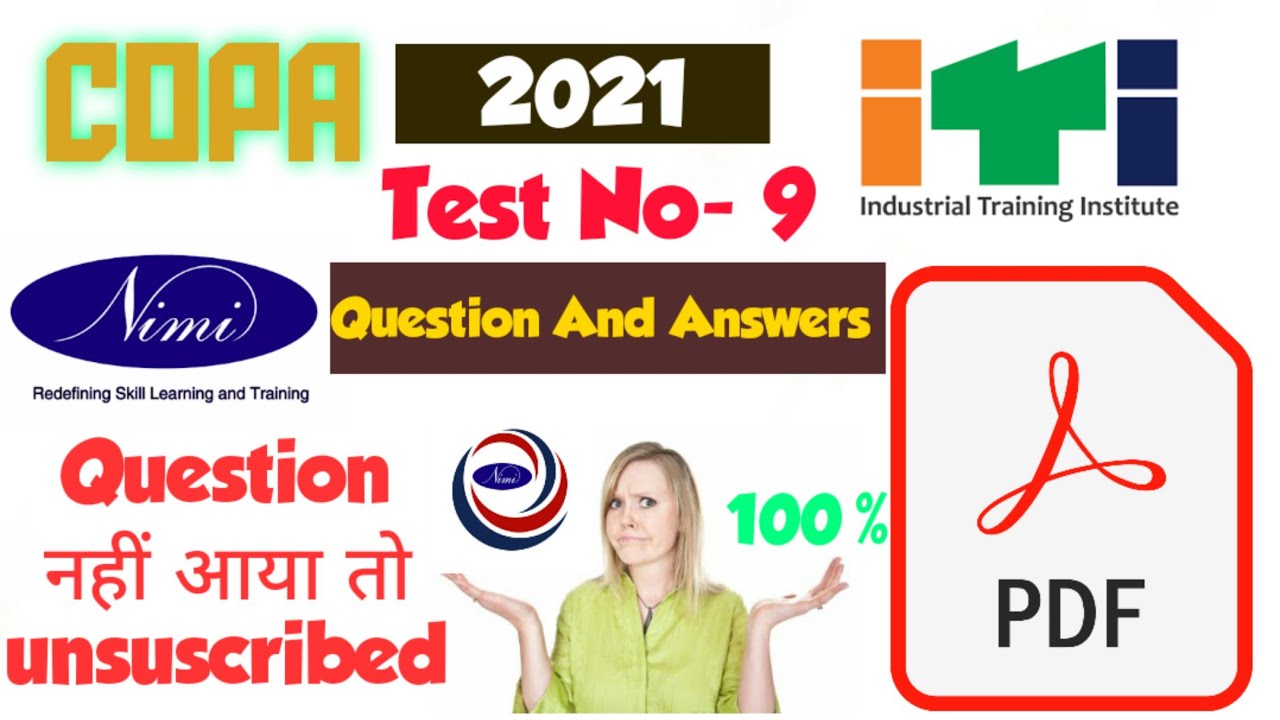 ITI COPA NiMi App Question & Answer 2021 || nimi mock test Question ...
