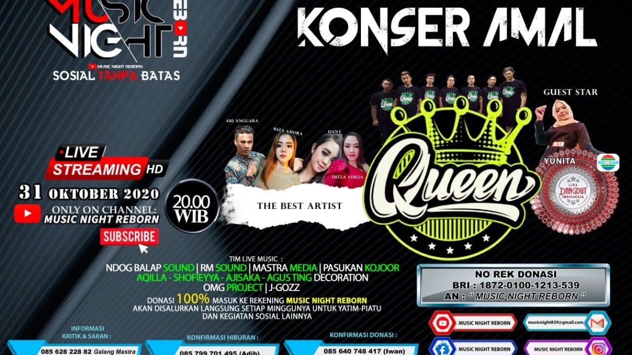 Live Streaming MUSIC NIGHT REBORN With " QUEEN BIG BAND" - YouTube