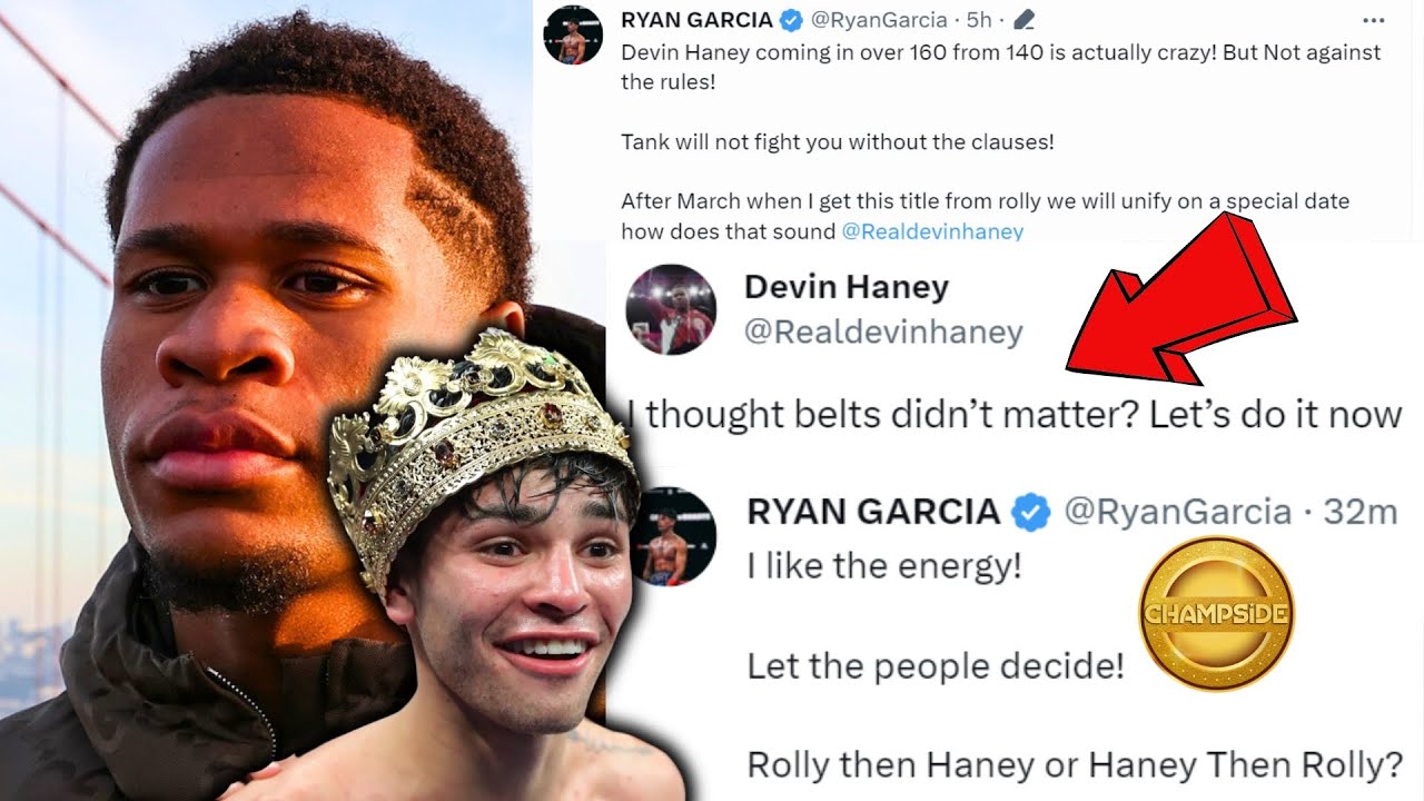 Ryan Garcia Warns Devin Haney Gervonta Won't Accept Weight! Haney ...