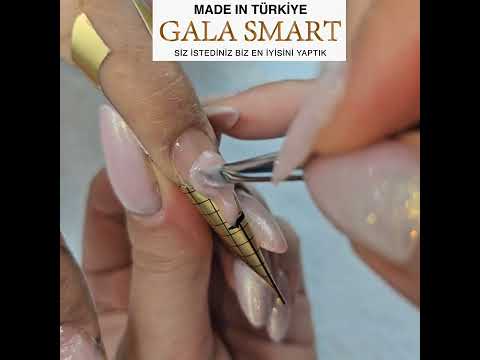 Şablon ile badem model protez tırnak yapımı