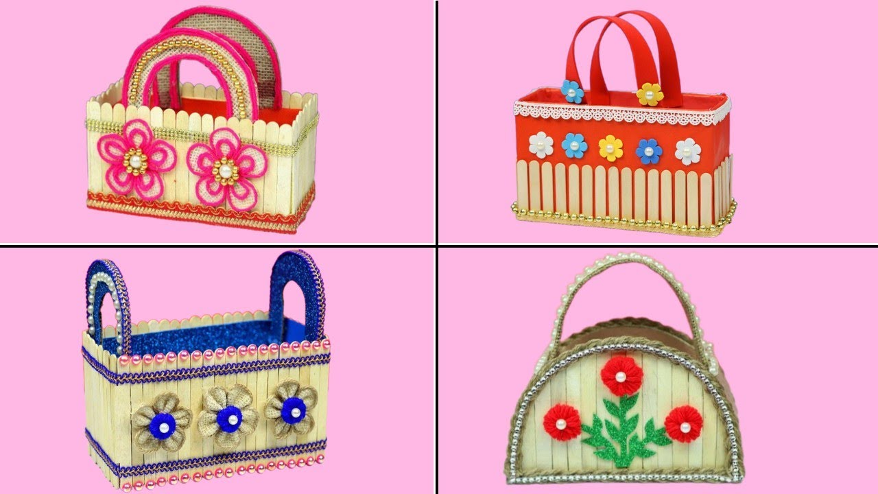 DIY - 4 Beautiful Basket Ideas | Storage Basket Ideas | Handmade ...