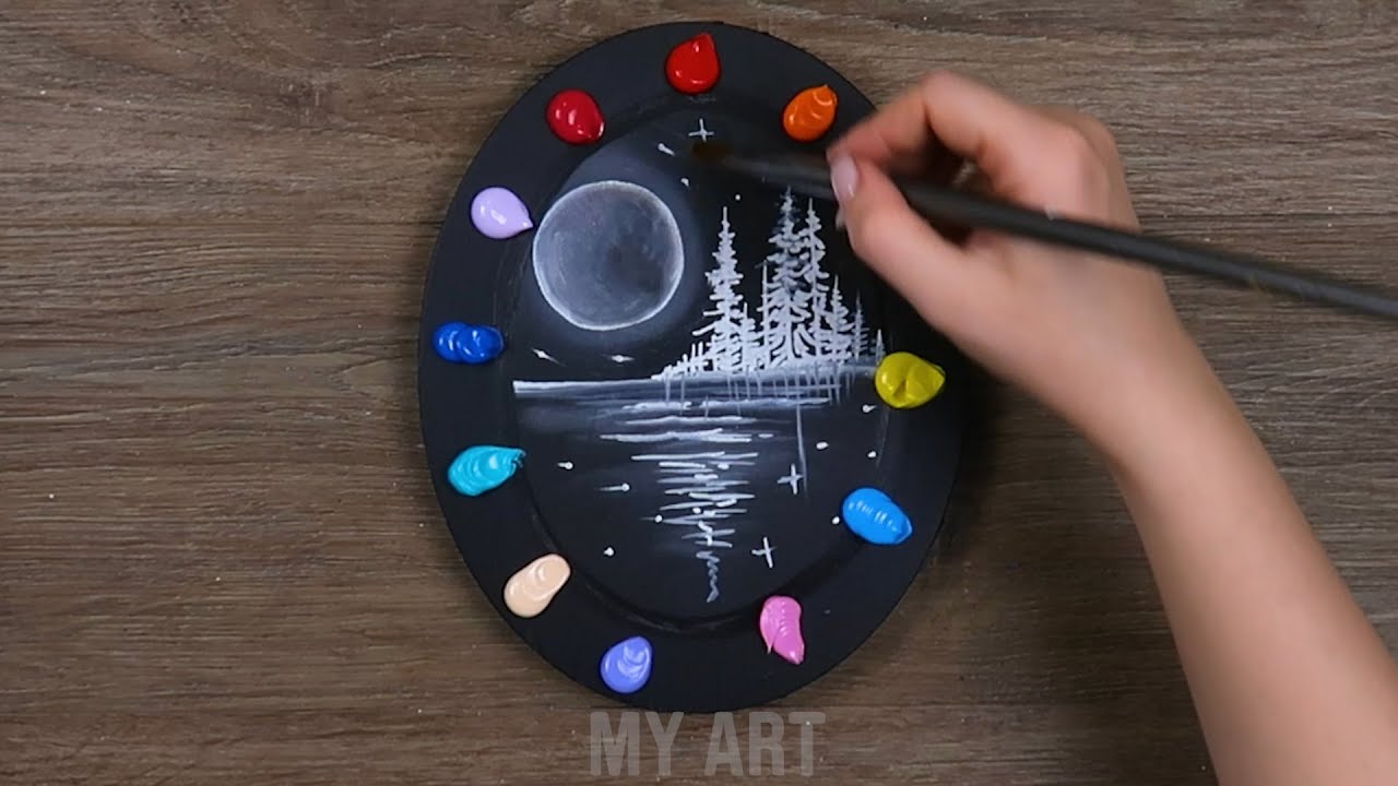 How To Painting With Acrylic Cherry Blossom | Easy Tutorial - YouTube