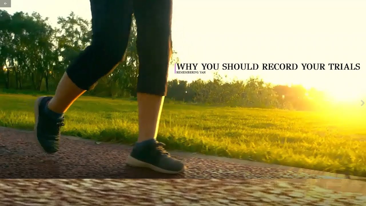 Mid-Day Walk Message | Why You Should Record Your Trials - YouTube