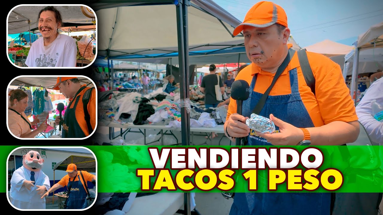 Tacos a 1peso | vendiendo en el mercado | Chilinflas - YouTube