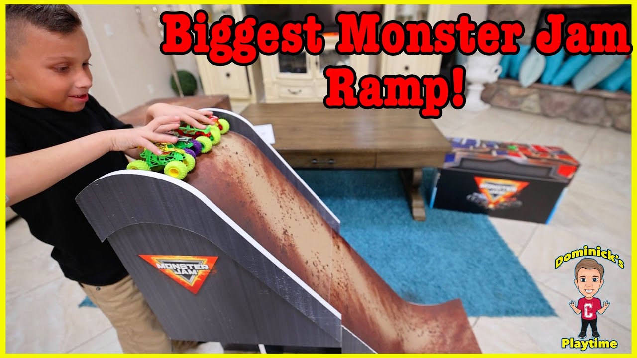 Biggest Monster Jam Truck Ramp | Dominick's Playtime - YouTube