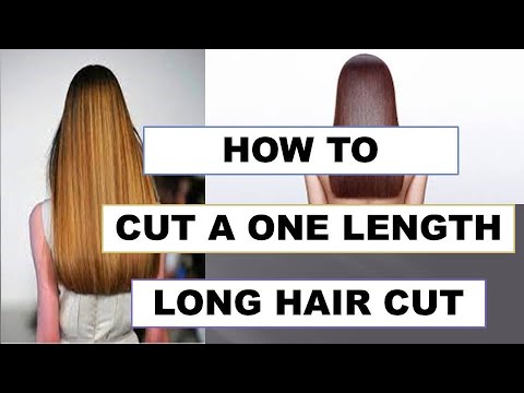One length hair cut Tutorial | #beauty miss - YouTube