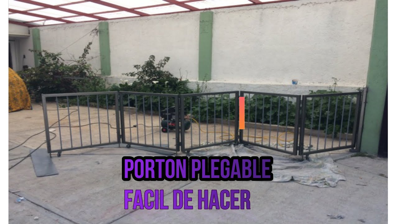 portón plegable fácil de hacer - YouTube
