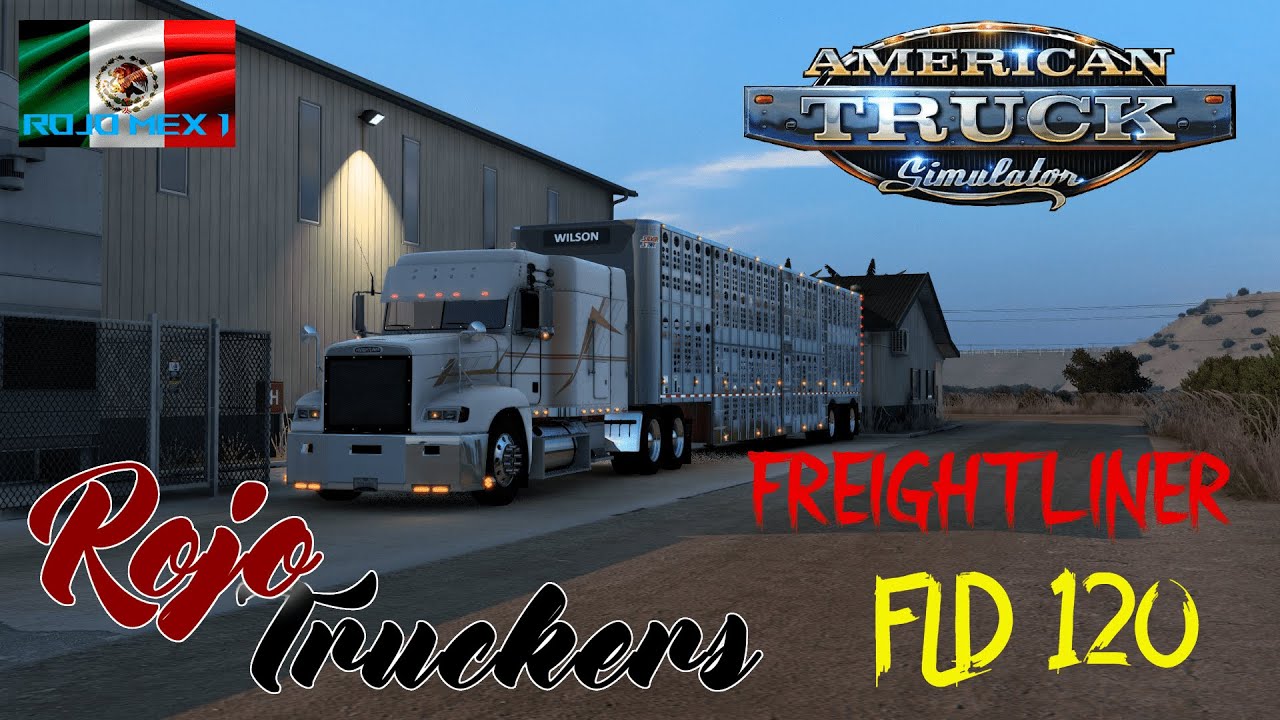 FREIGHTLINER FLD 120 MOD ATS MULTIVERSION EL ROJO TRUCKERS MEXICO - YouTube