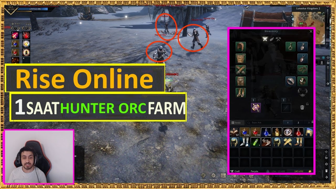 1 Saat Hunter Orc Rise Online Farm - YouTube