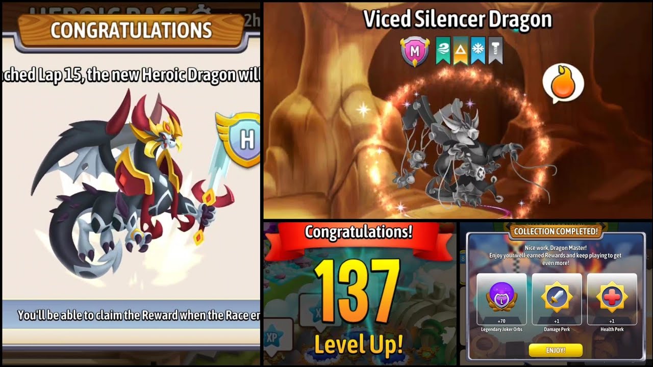 #583. Dragon city | Summon Viced Silencer Dragon | Reached lap 15 in ...