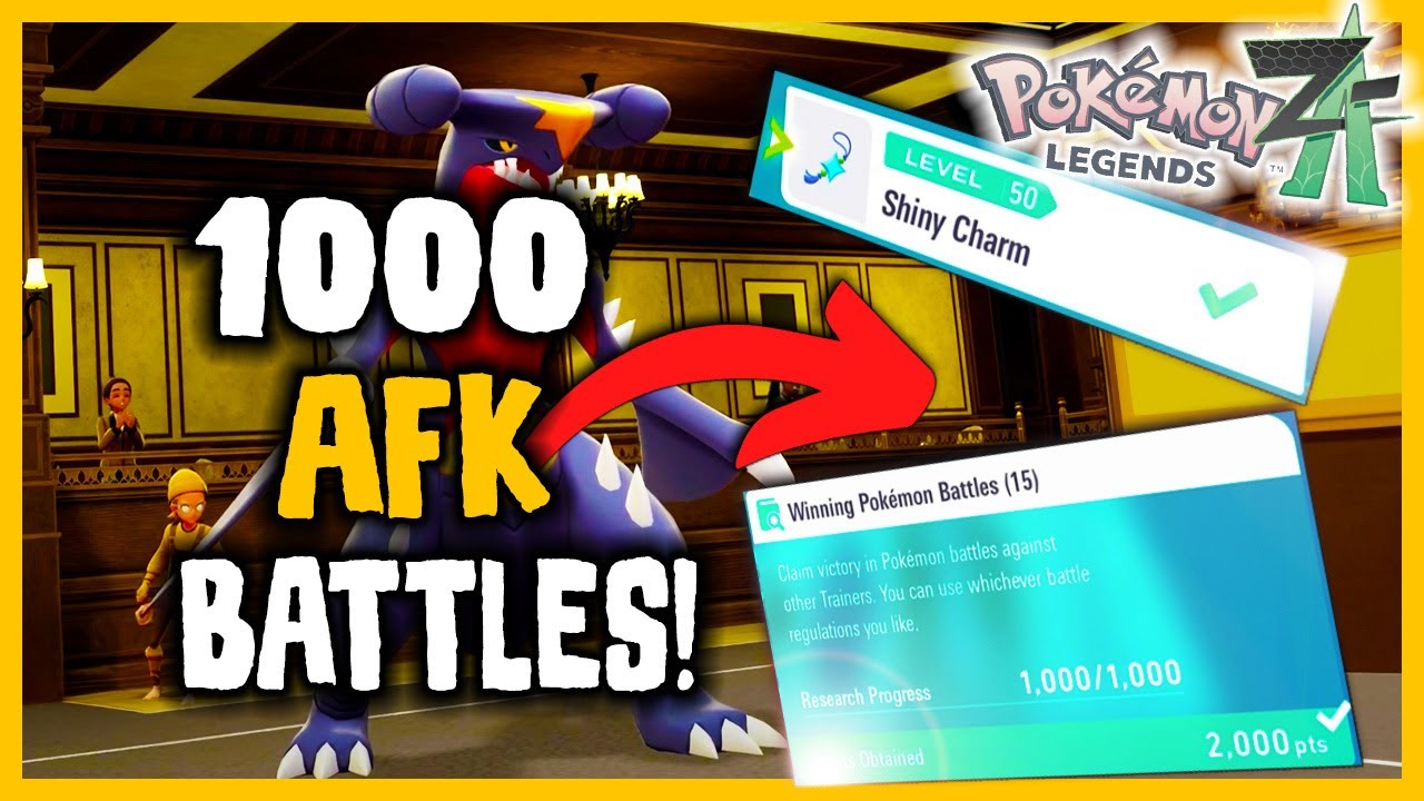 How To AFK 1000 Battles FAST to Get the Shiny Charm – Pokémon Legends Z ...
