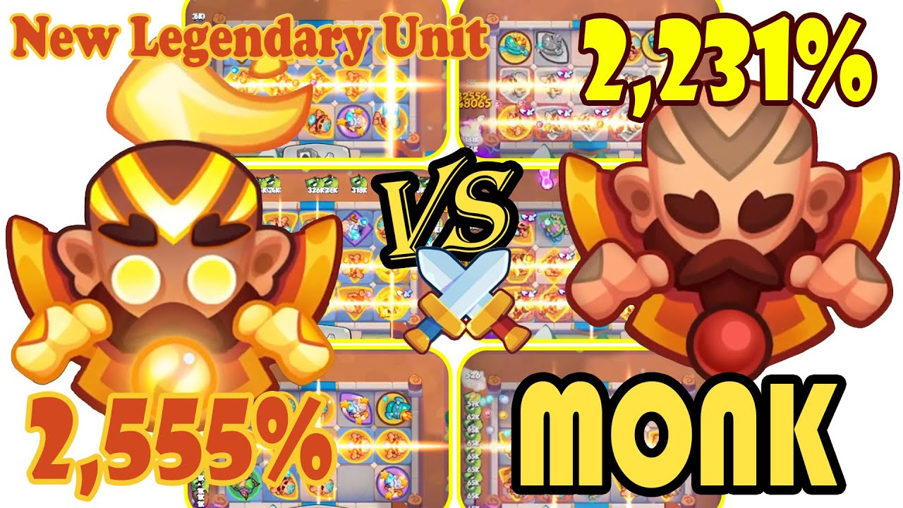 New Legendary Unit Monk vs Monk Training Match - Rush Royale Full Video ...