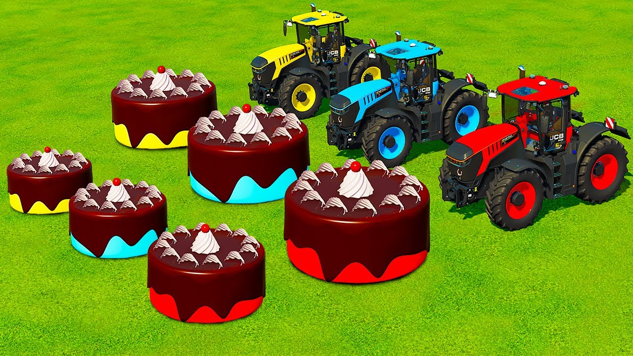 LOAD AND TRANSPORT TASTY CAKE WITH JCB TRACTORS - Farming Simulator 22 ...