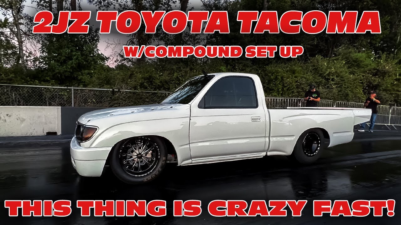 WE TAKE DIRTY TACO TO THE TRACK FOR THE FIRST TIME!! 2ZJ TOYOTA TACOMA ON A COMPOUND SET - YouTube