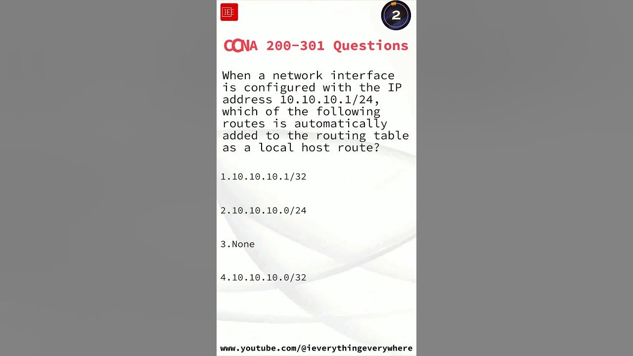 CCNA 200 301 Questions // Question 026 // #ccna200301 #ccna #ccnaexam #ccna_questions - YouTube