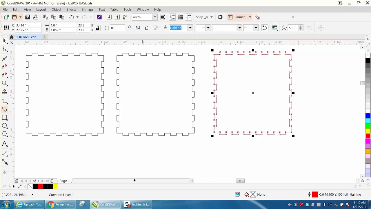 Corel draw Tips & Tricks Cut Order laser jumping all around - YouTube