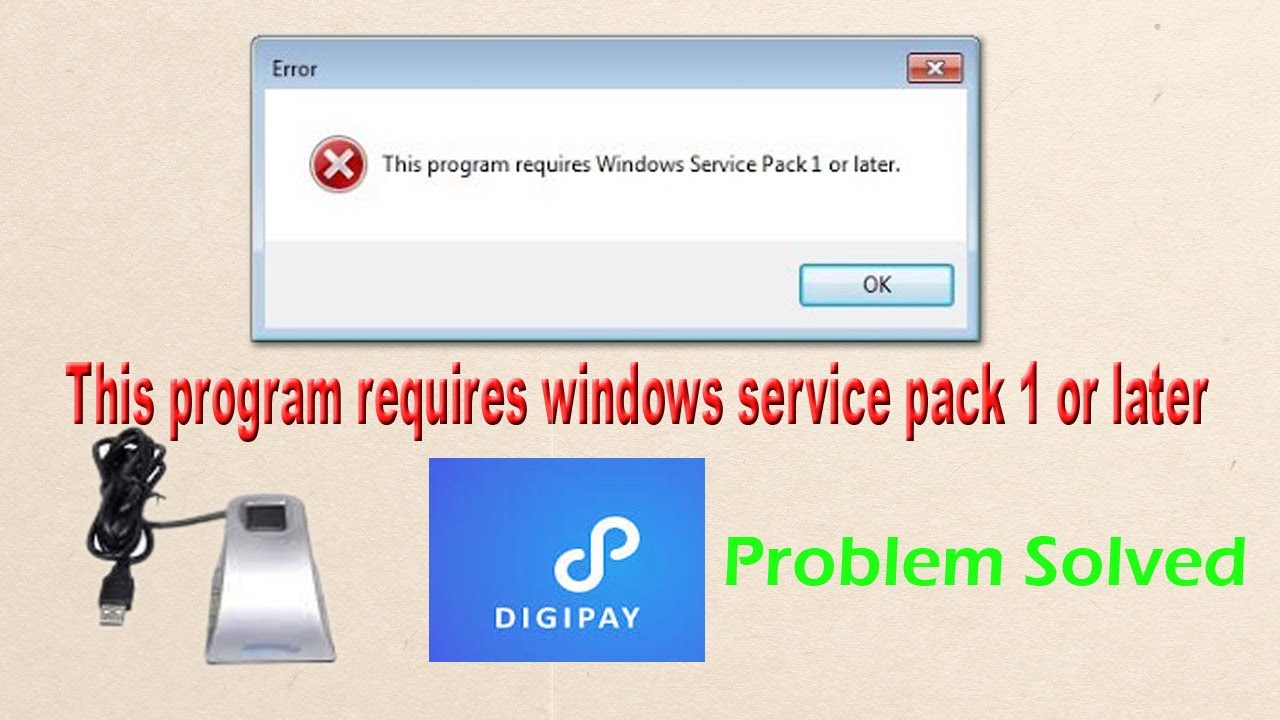 How To Fix This Program Requires Windows Service Pack 1 Or Later For ...