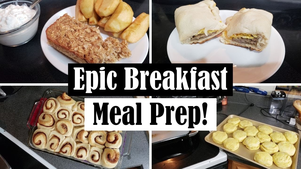 EPIC BREAKFAST MEAL PREP! || CINNAMON ROLLS, BREAKFAST CALZONES, AND ...