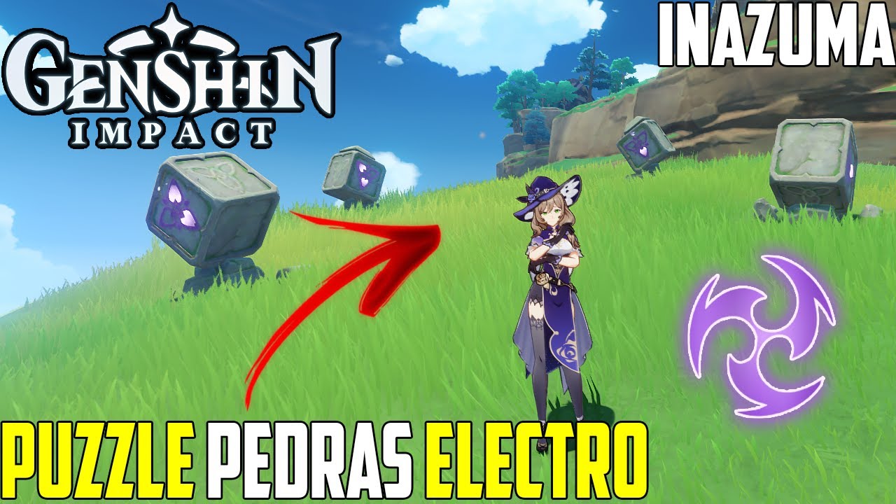 PUZZLE 4 PEDRAS DE Electro PRÓXIMO DO Santuário De NARUKAMI Em INAZUMA ...