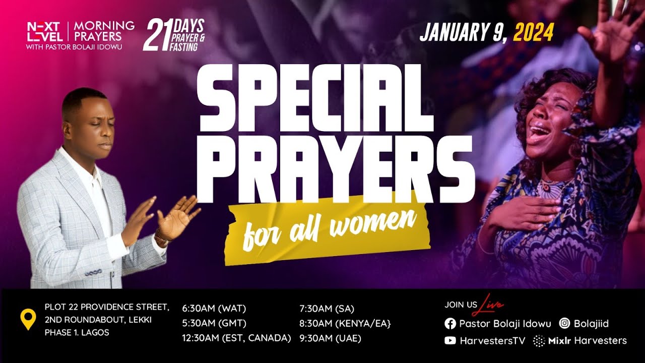 Next Level Prayers || Special Prayers For All Women || Pst Bolaji Idowu ...