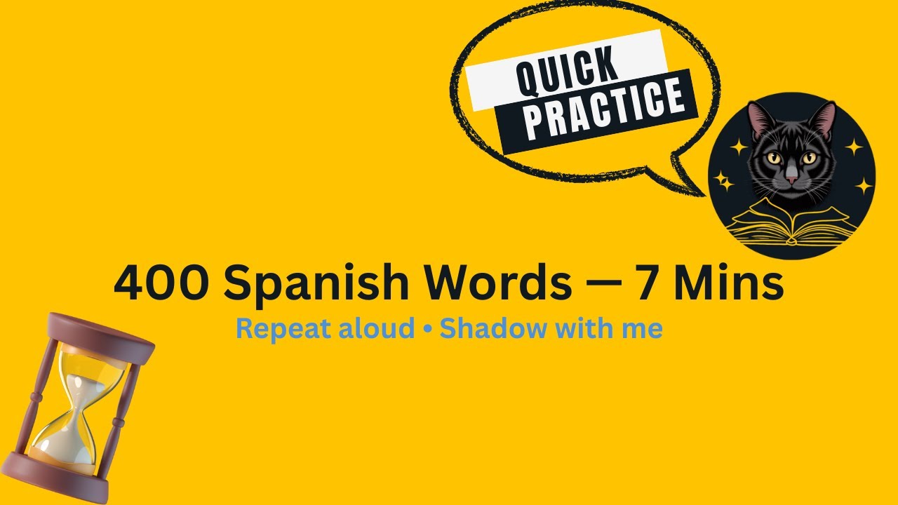 Speak Spanish Faster: 400 Essential Words in 7 Minutes - Part 1 - YouTube