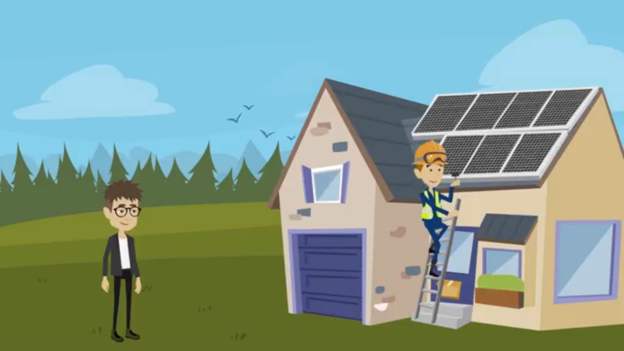 Solar Energy Savings | Solar panel Installation Animated Explainer ...