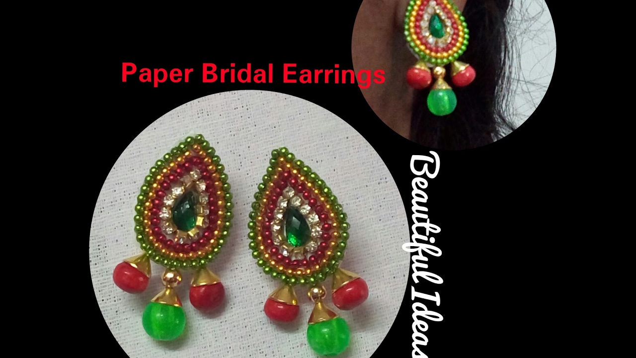 DIY/How to Make Paper Earrings / Made out of Paper Earrings At Home ...