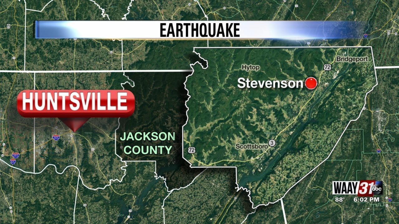 2 earthquakes hit North Alabama - YouTube