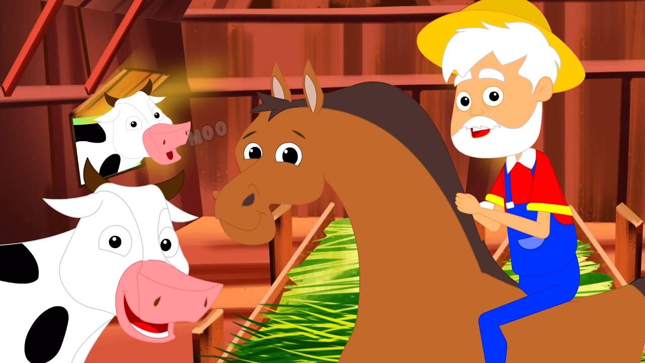 Old Macdonald Had A Farm, Animal Cartoon and Kids Rhymes - YouTube