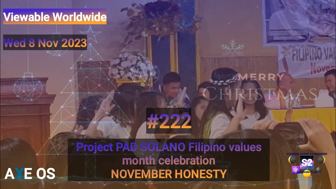 Project PAD SOLANO Filipino values month celebration#222 - NOVEMBER ...