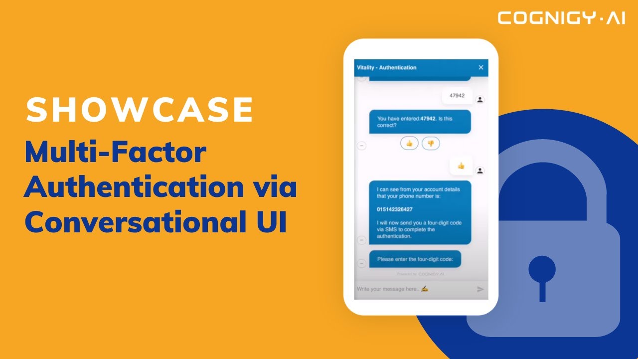 Multi-factor authentication via Conversational UI - YouTube