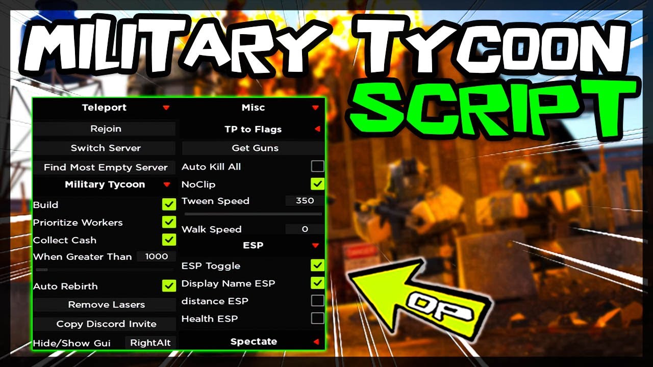 BEST | Military Tycoon Script [2023] Very OP 🔥 - YouTube