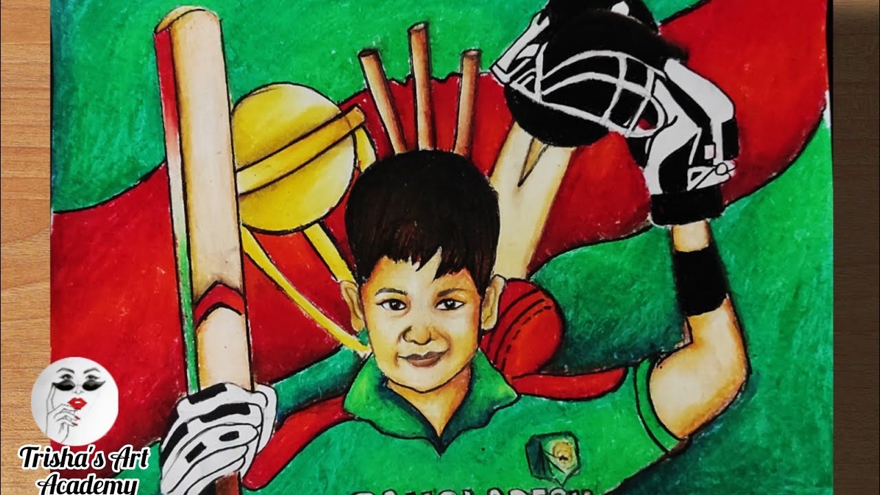 খেলাধুলায় শেখ রাসেল | How To Draw Sheikh Rasel | Sheikh Rasel Drawing ...