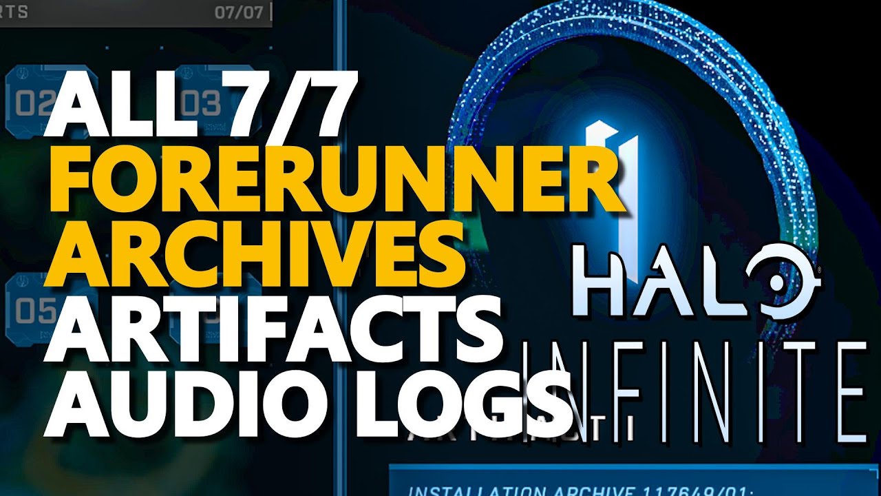 All Forerunner Archives Artifacts Audio Logs Halo Infinite - YouTube