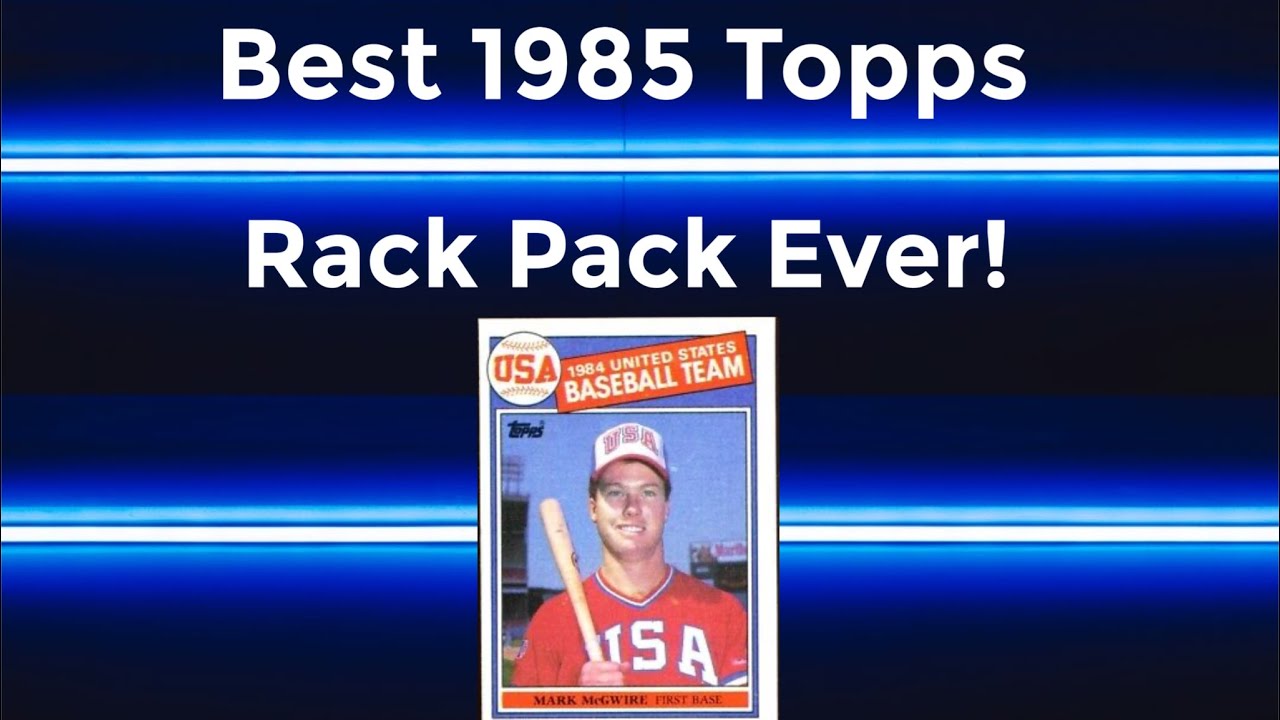 Best Rack Pack Ever! Big Hits! 1985 Topps Baseball Cards Rack Pack # ...