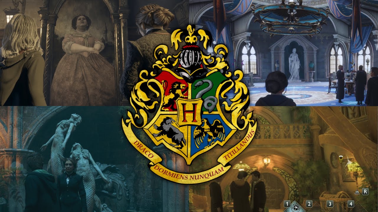 Hogwarts Legacy - Sorting Hat All 4 Houses and their Common Rooms (as ...