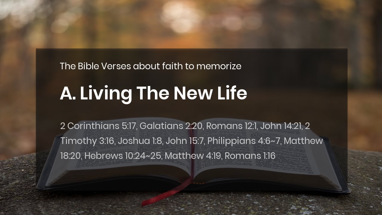 The Topical Bible Verses to memorize - YouTube