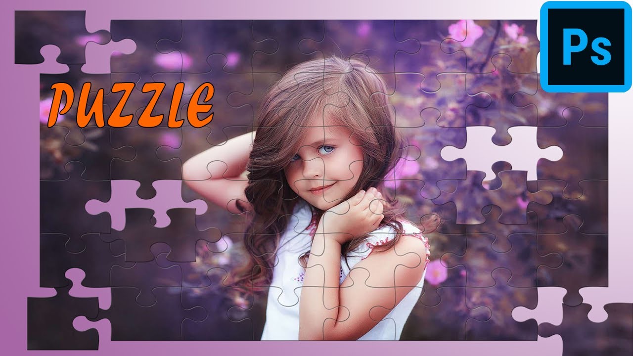 How to Make a Puzzle from a Photo in Adobe Photoshop - YouTube