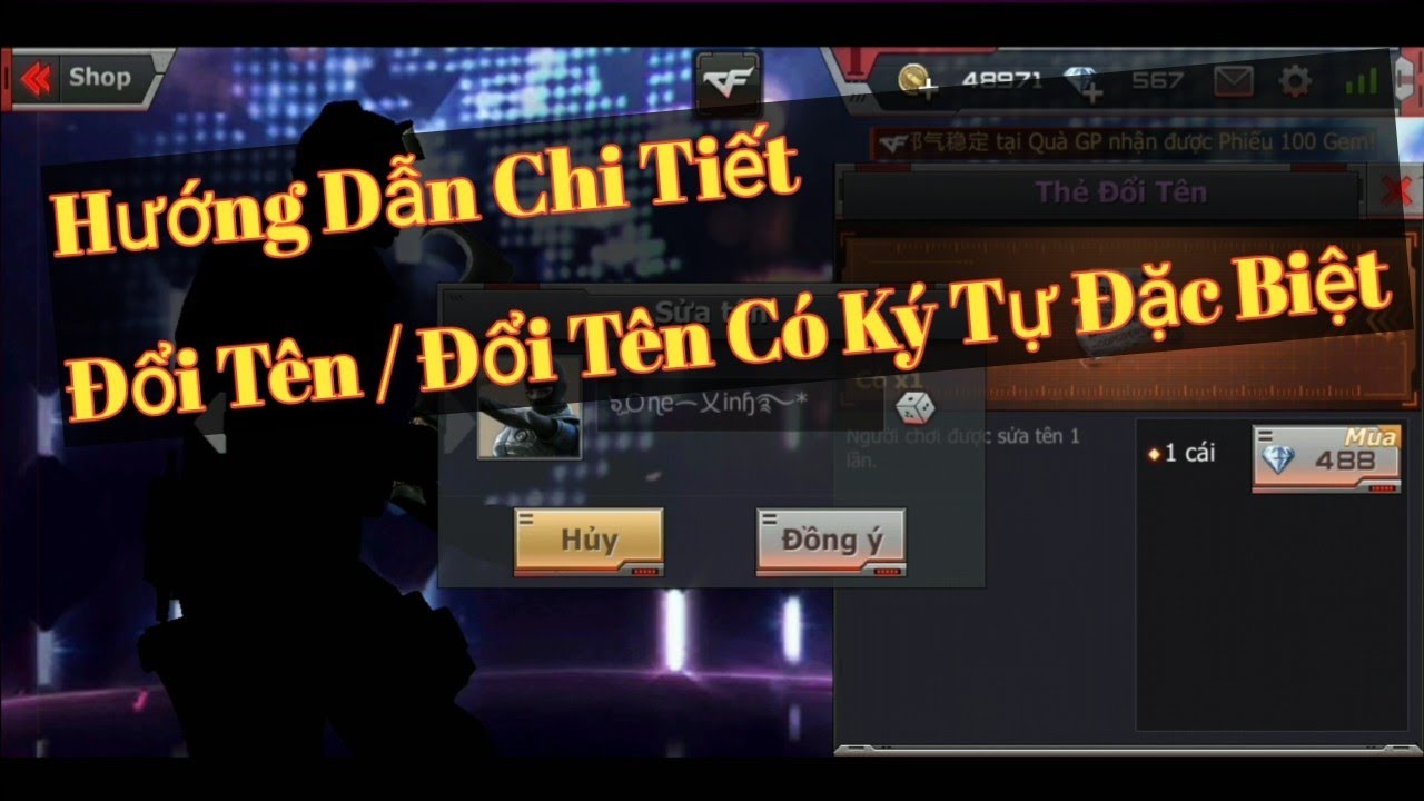 CF Mobile /CF Legend | Hướng Dẫn Chi Tiết Cách Đổi Tên Có Ký Tự Đặc ...