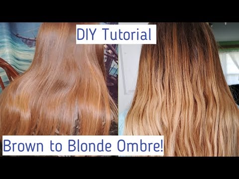 Brown to Blonde Ombre Hair Tutorial! DIY Ombre!