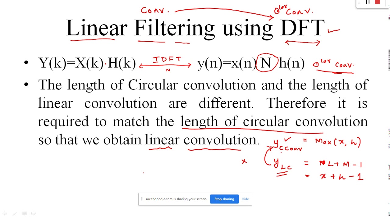 Dsp Lecture 12 Linear Filtering Using Dft Method Youtube