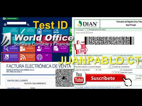 📢 Facturación Electrónica Paso 1  ⚠ World Office ‼ Test ID 🖇 Dian  💯 Rango de pruebas